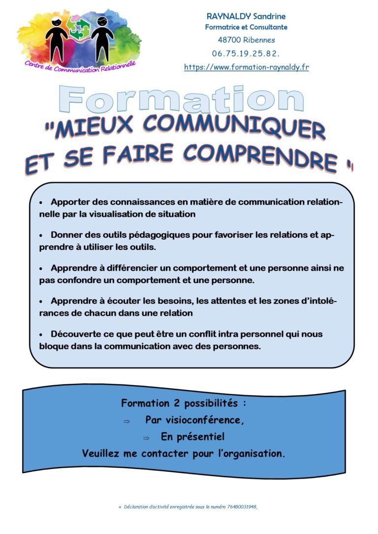 Formation "Mieux communiquer et se faire comprendre" - Formation Raynaldy